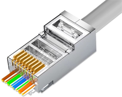 Conexpro pass-through connector RJ45 FTP, CAT6, Wire Cross | Conexpro